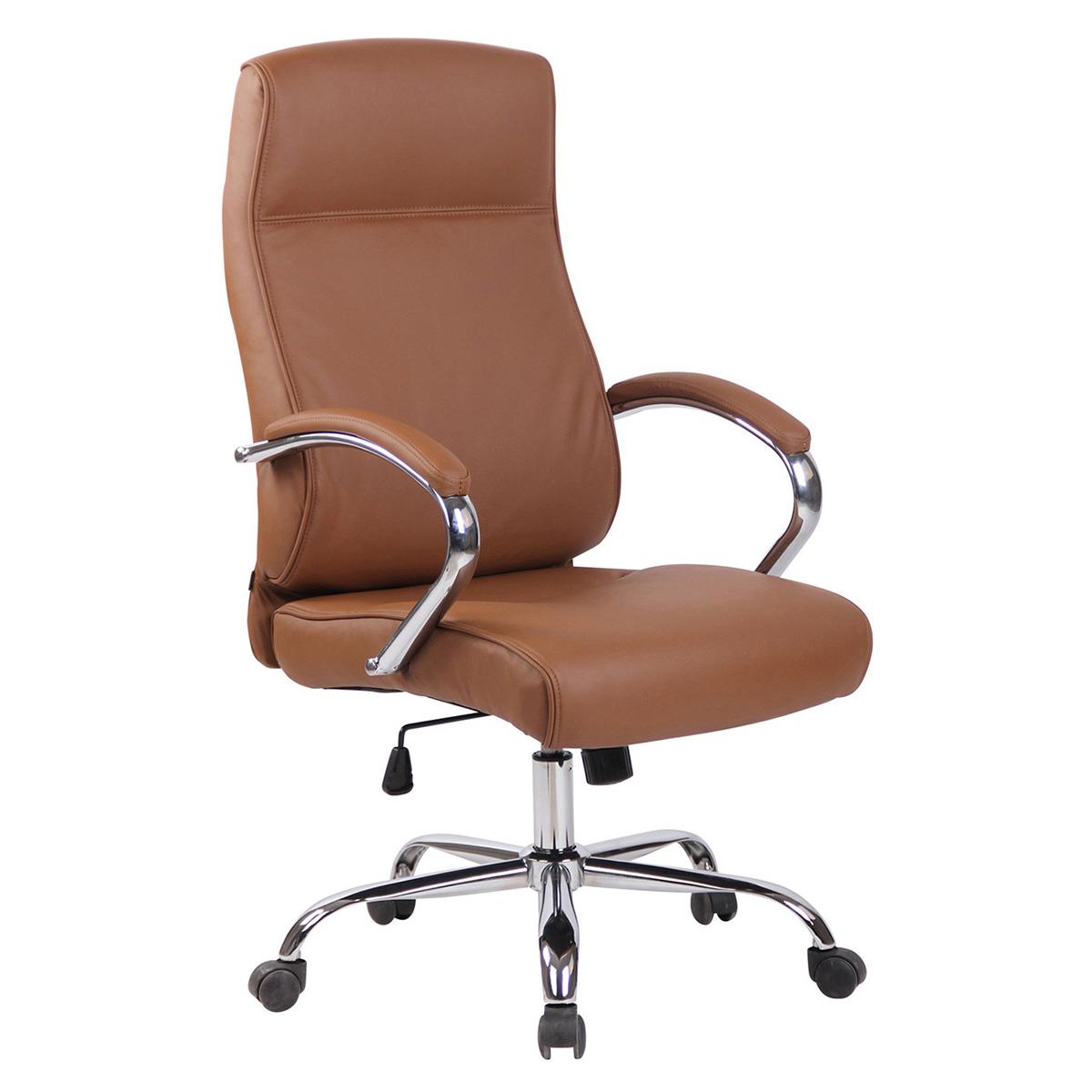 Chefsessel ZURIGO, Kunstlederbezug, hellbraun - buerostuhlpro.de