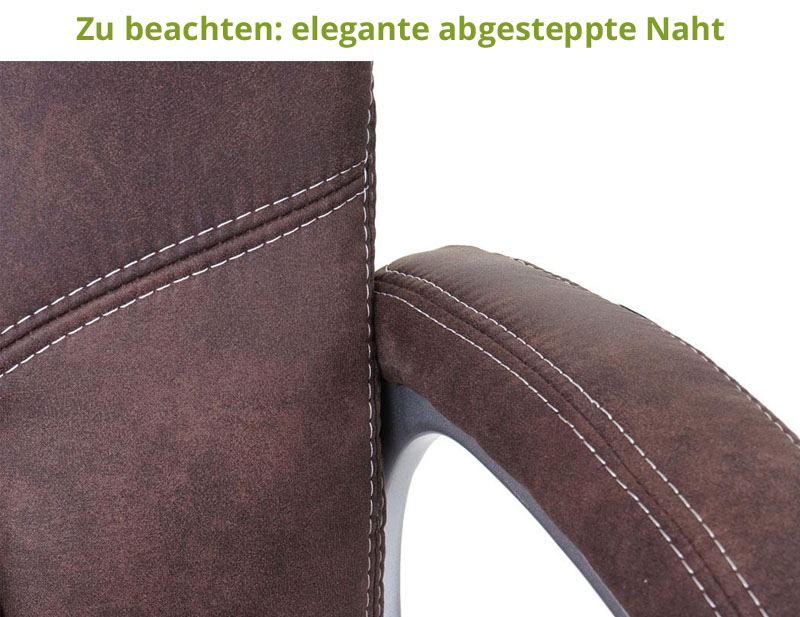 Chefsessel SANTIAGO BASIC gepolstert, 8h-Nutzung, Braun - buerostuhlpro.de